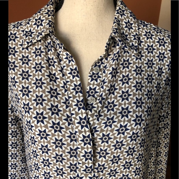 Pleione | Tops | Pleione Patterned Tunic Style Blouse | Poshmark